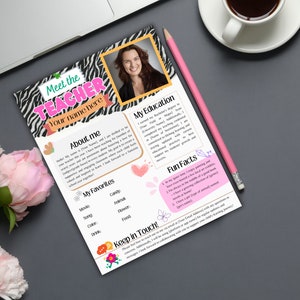 Zebra Print Meet the Teacher Template: Editable Welcome Letter (canva ...