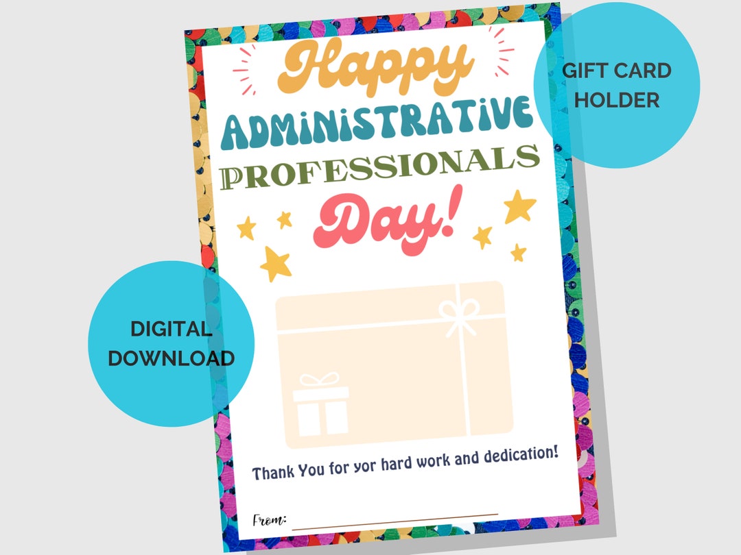 Happy Administrative Professionals Day Gift Card Holder, Administrative ...