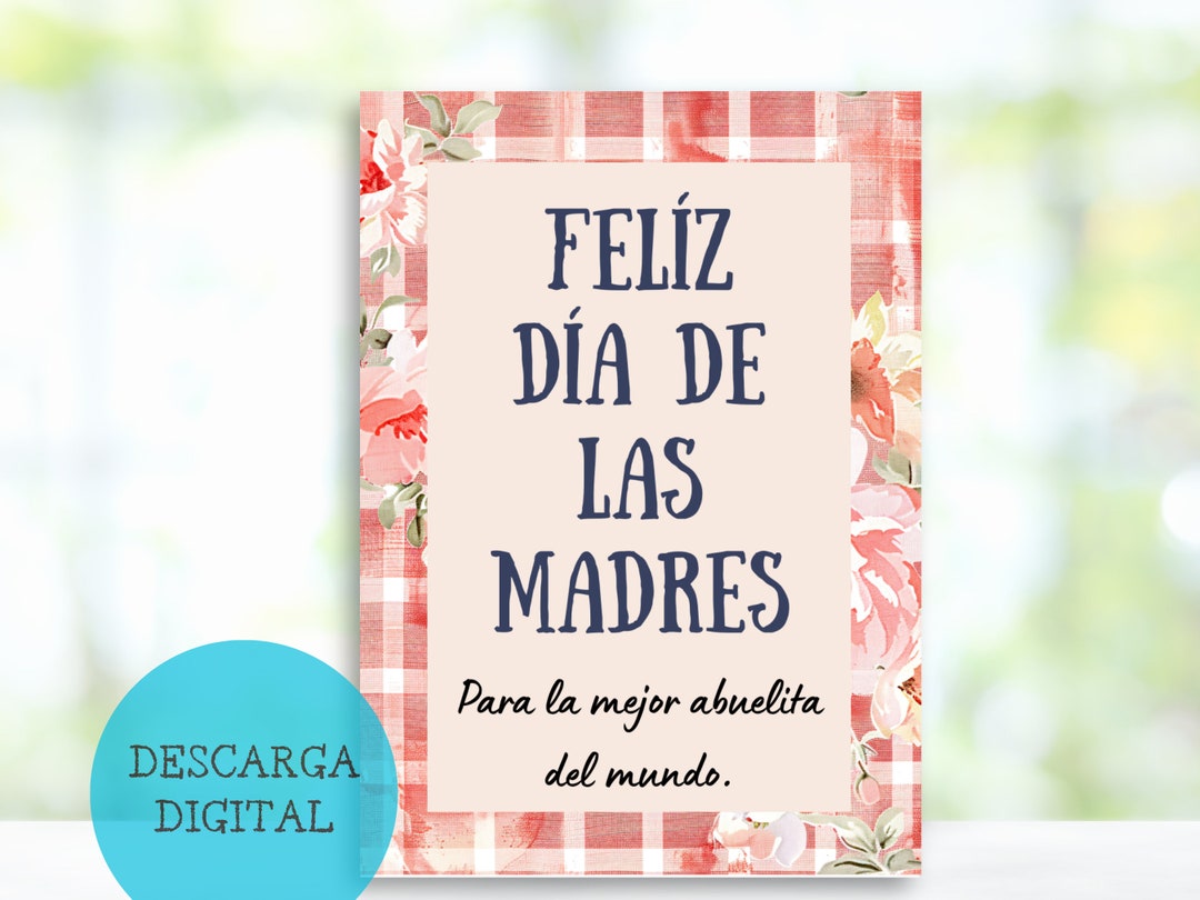 Felíz Dia De Las Madres Card, Mother's Day Card En Español, Spanish ...