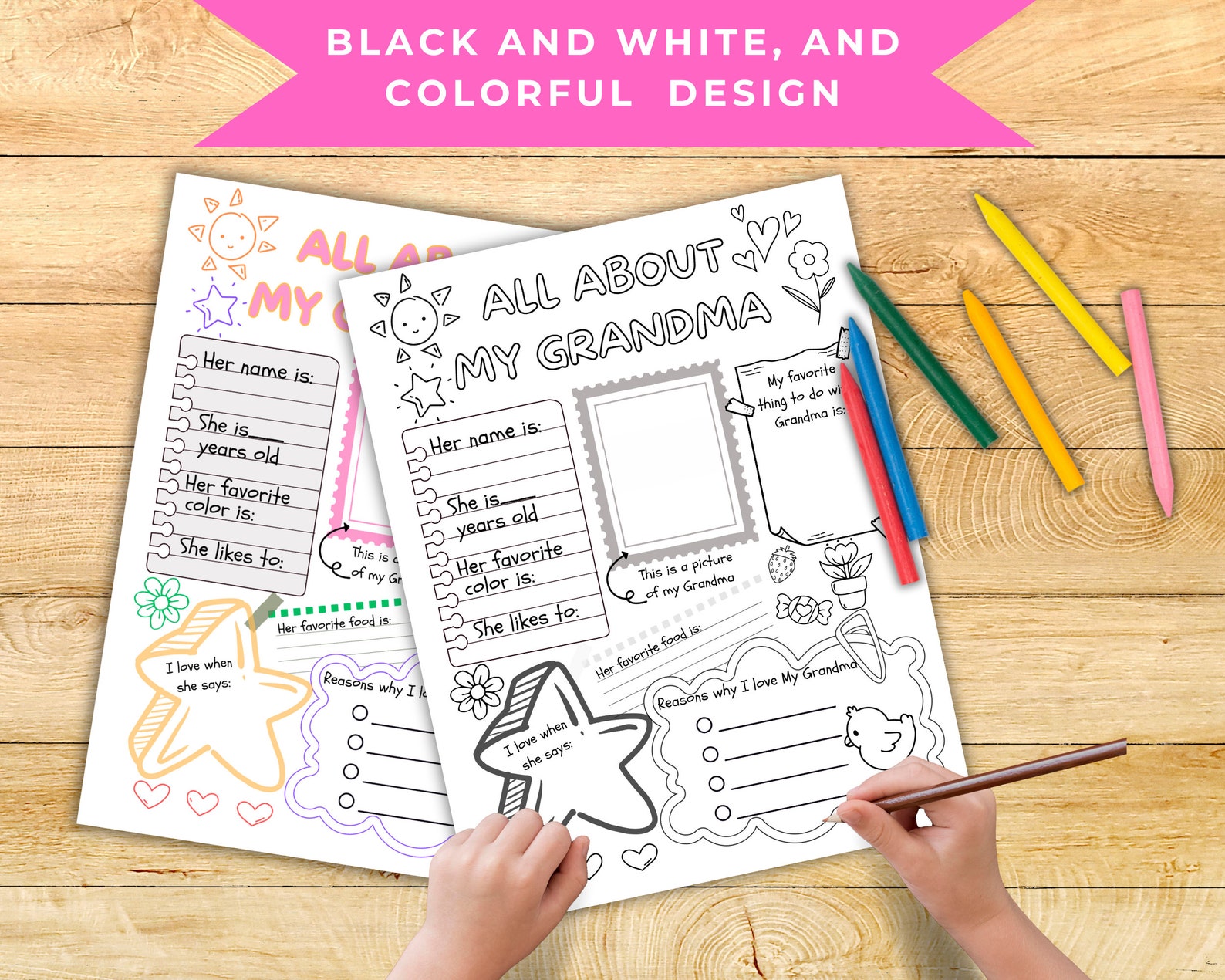 All About My Grandma Printable Grandparents' Day, Grandma Questionnaire ...