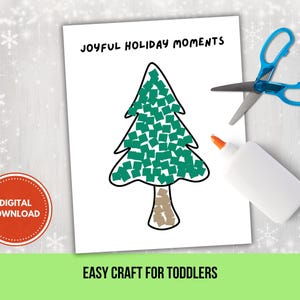 Holiday Torn Paper Preschool Craft for Kids, Christmas Tree Craft ...
