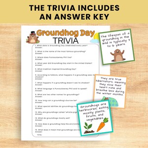Groundhog Day Fun Facts for Kids, Groundhog Day Trivia, Groundhog Day ...