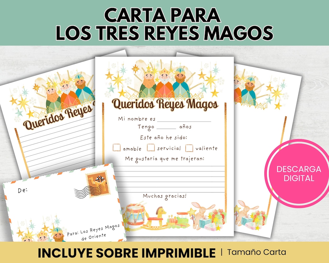 Carta Para Los Tres Reyes Magos Imprimible, Letter to Three Wise Men in ...