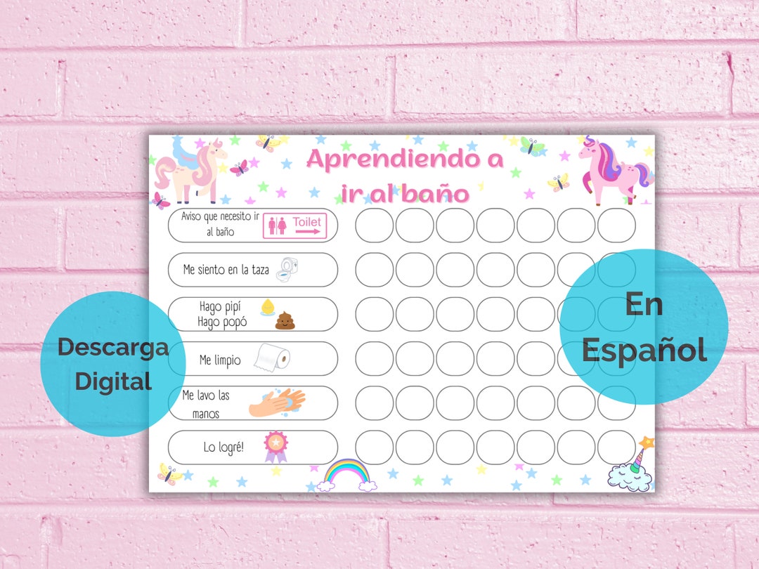 Potty Training Chart, Tablero De Entrenamiento Para Ir Al Baño En ...