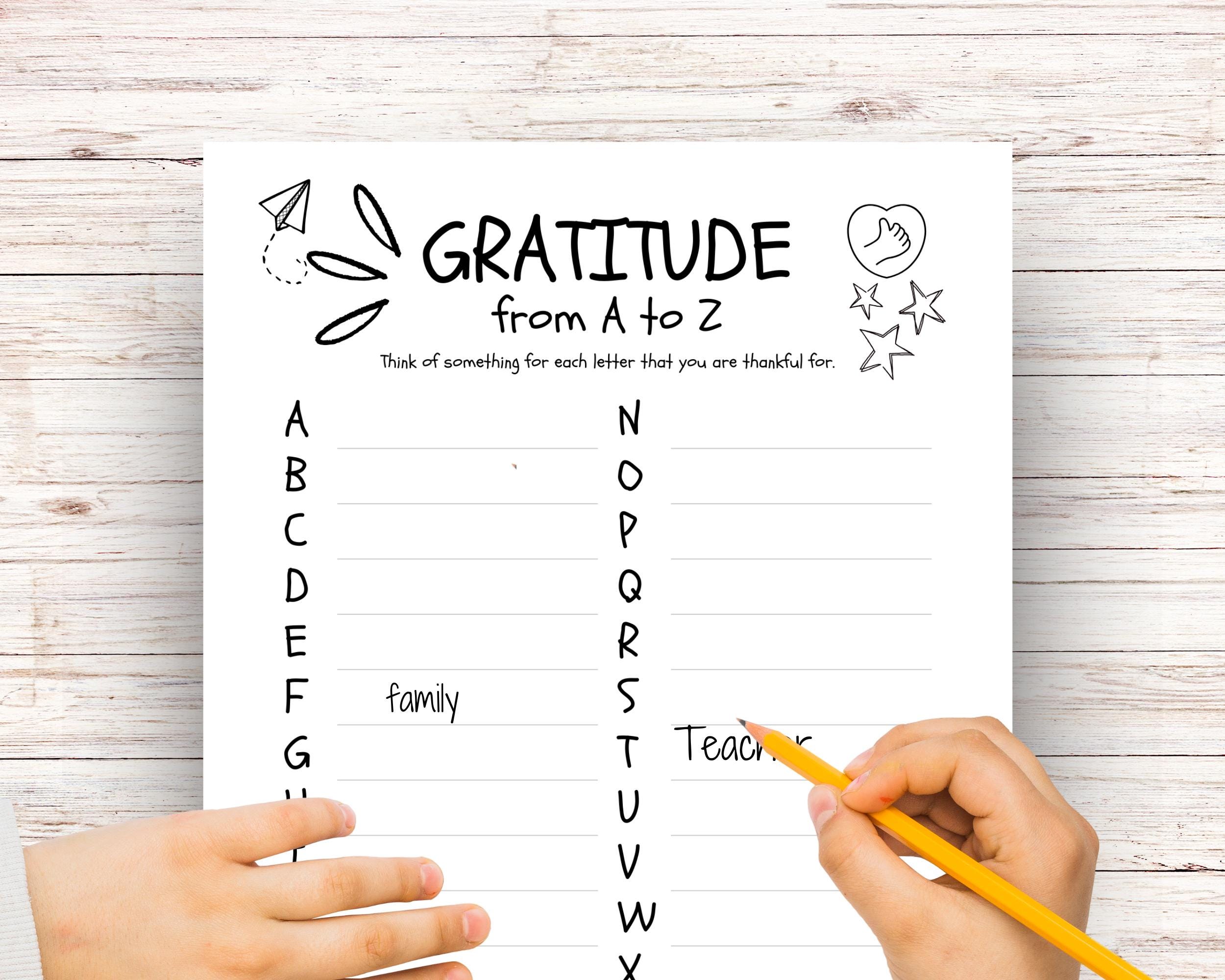Gratitude Worksheet, I Am Thankful for Printable Activity for Kids ...