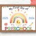 Rainbow Sunshine Preschool Sign: First Day Photo Prop (PDF Download) - Etsy