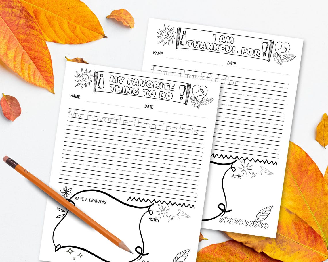 Gratitude Worksheet, I Am Thankful for Printable Activity for Kids ...