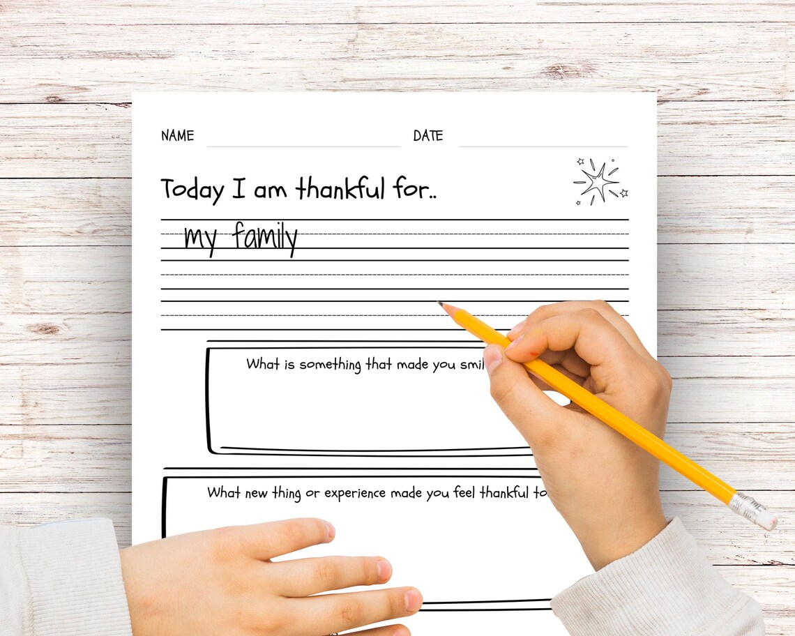 Gratitude Worksheet, I Am Thankful for Printable Activity for Kids ...