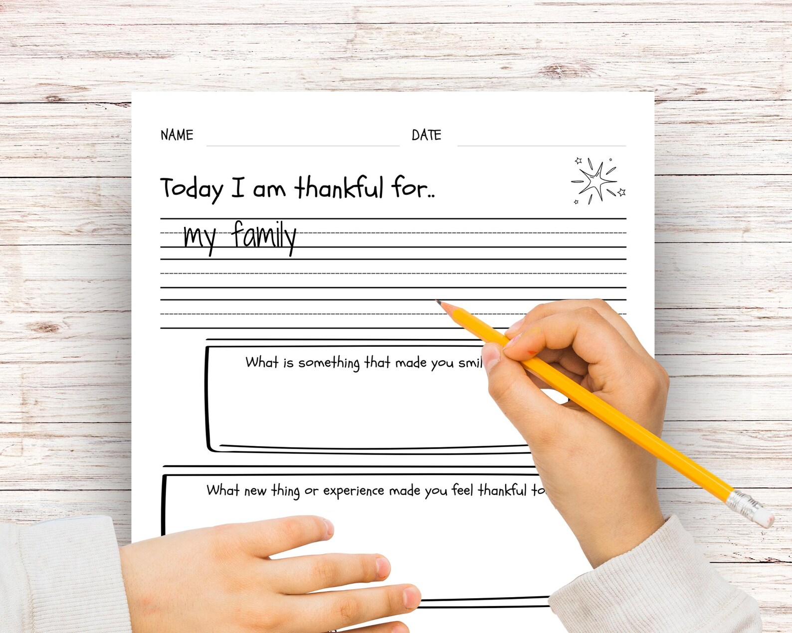 Gratitude Worksheet, I Am Thankful for Printable Activity for Kids ...