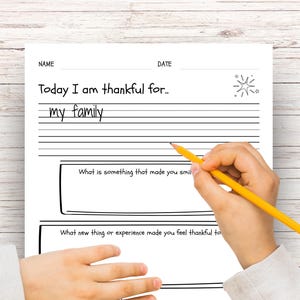Gratitude Worksheet, I Am Thankful for Printable Activity for Kids ...