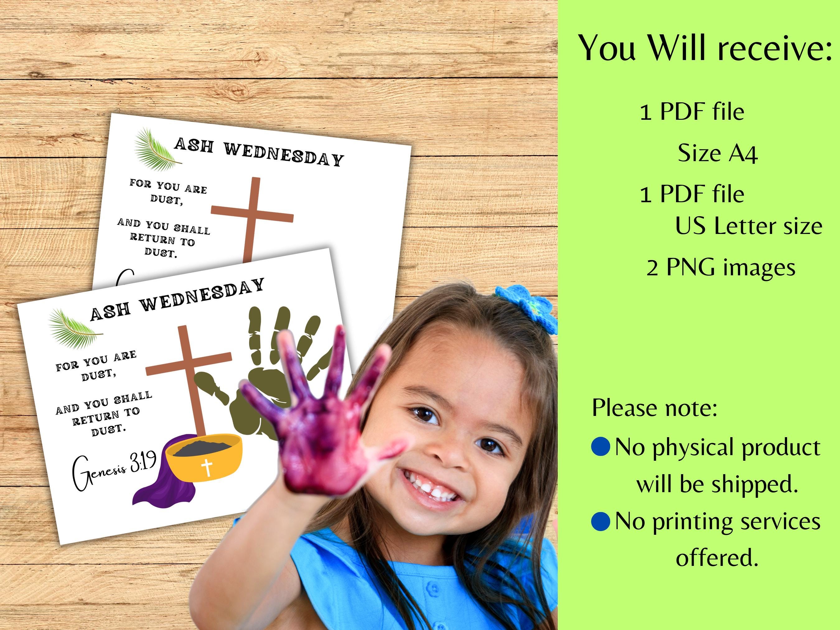 Ash Wednesday Craft, Ash Wednesday 2025 Handprint Art Craft for ...