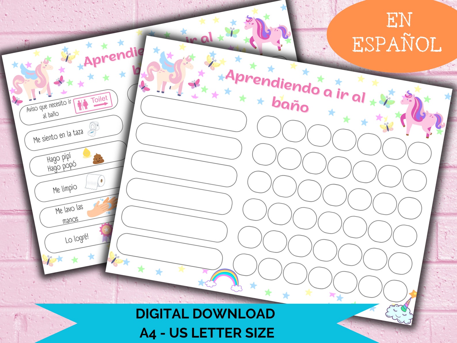 Potty Training Chart, Tablero De Entrenamiento Para Ir Al Baño En ...