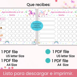 Potty Training Chart, Tablero De Entrenamiento Para Ir Al Baño En ...