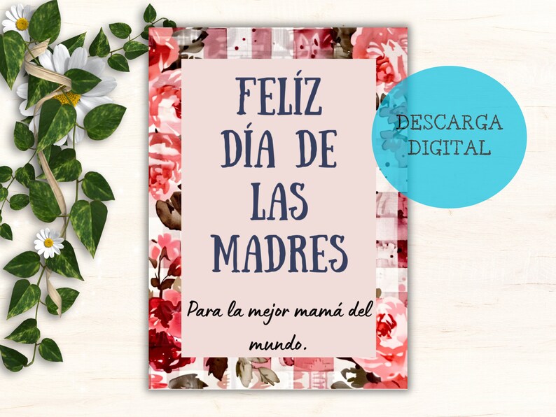 Felíz Dia De Las Madres Card, Mother's Day Card En Español, Spanish ...