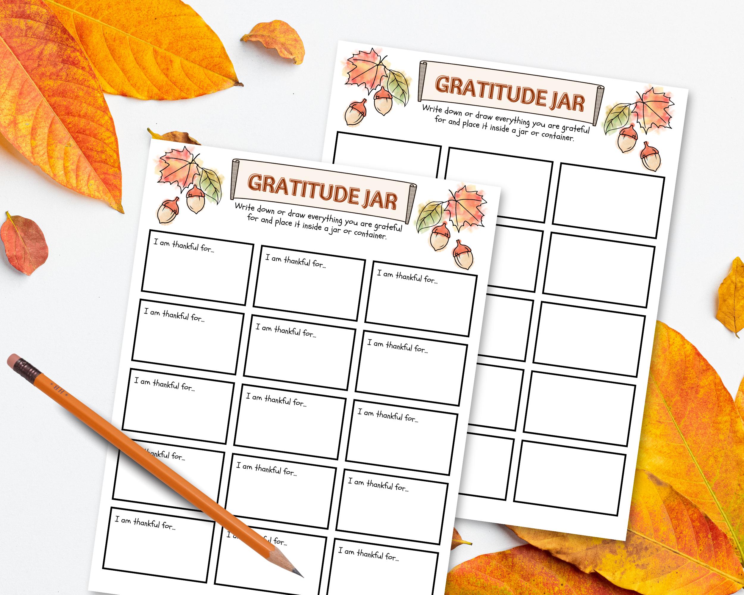 Gratitude Jar Printable: Thanksgiving DIY Activity for Kids (PDF) - Etsy