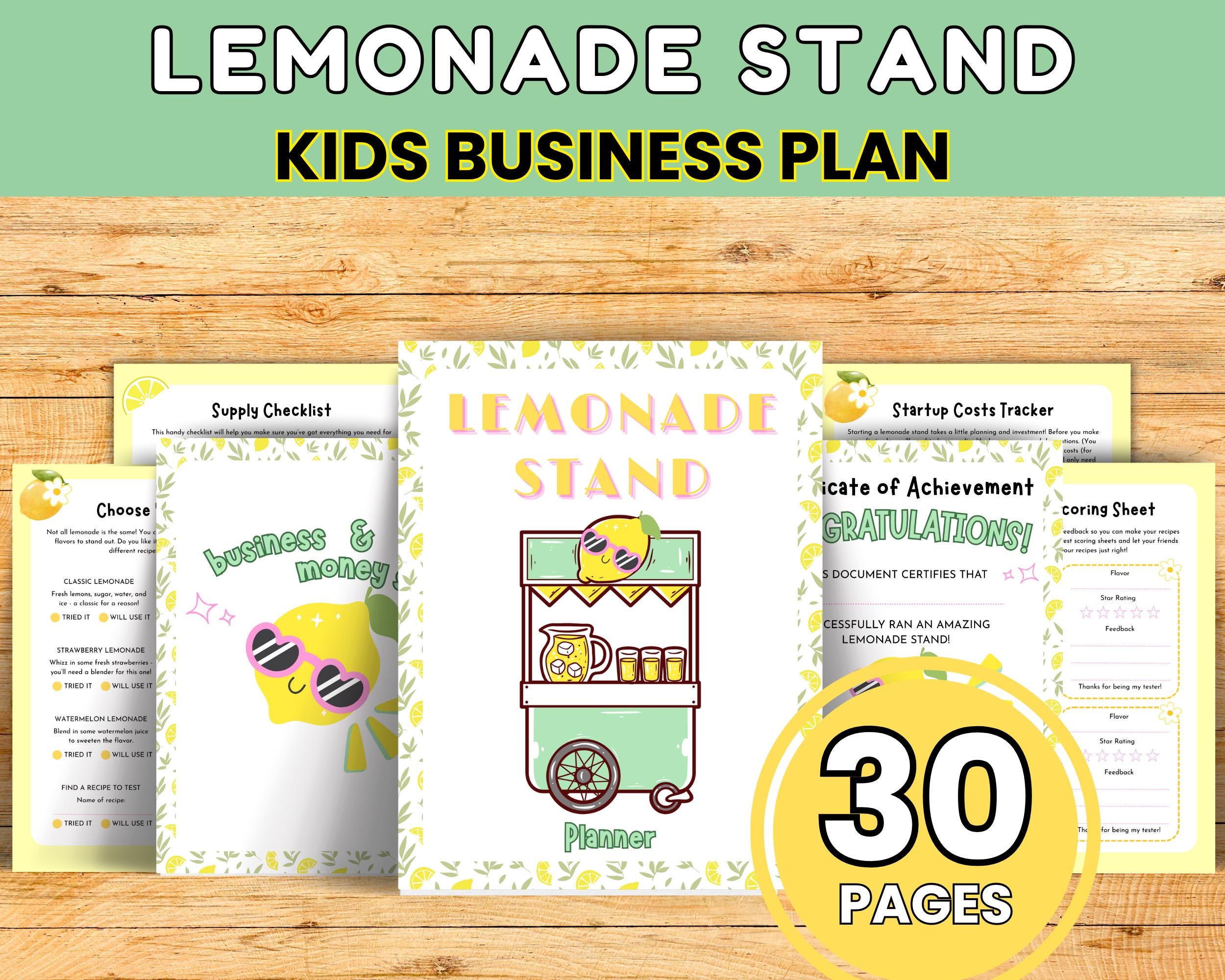 Lemonade Stand Business Plan: Kids Entrepreneur Activity (PDF ...