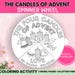 Advent Craft for Kids Spinner Wheel, Advent Candle Wreath Coloring ...