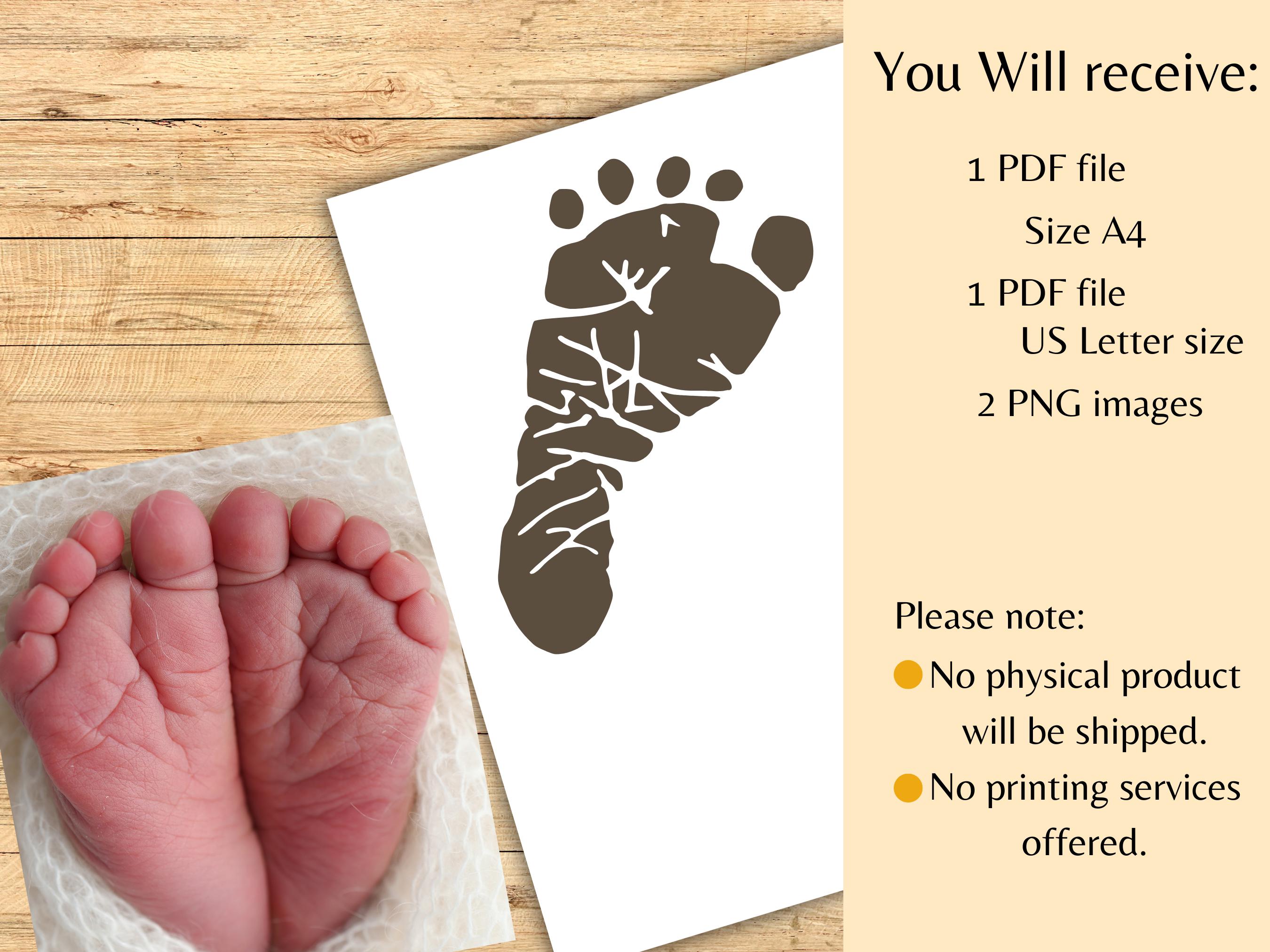 My First Thanksgiving Footprint Sign, Baby First Fall Footprint Art ...