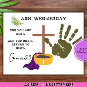 Ash Wednesday Craft, Ash Wednesday 2025 Handprint Art Craft for ...