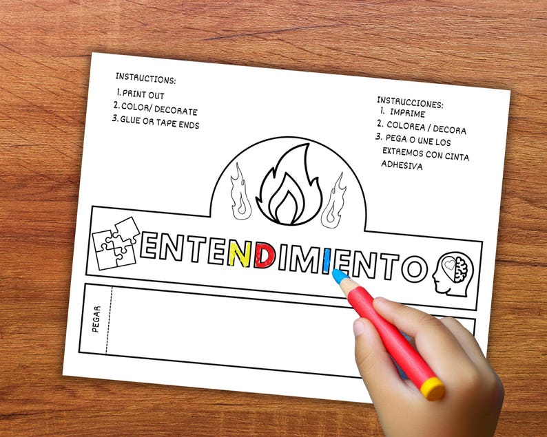 Pentecost Craft for Kids, Dones Del Espíritu Santo Manudalidad De Papel ...