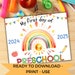 Rainbow First Day of School Sign, First Day of Preschool Sign,back to ...