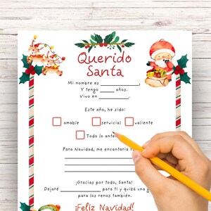 Carta Para Santa En Español, Letter to Santa Printable, Dear Santa ...
