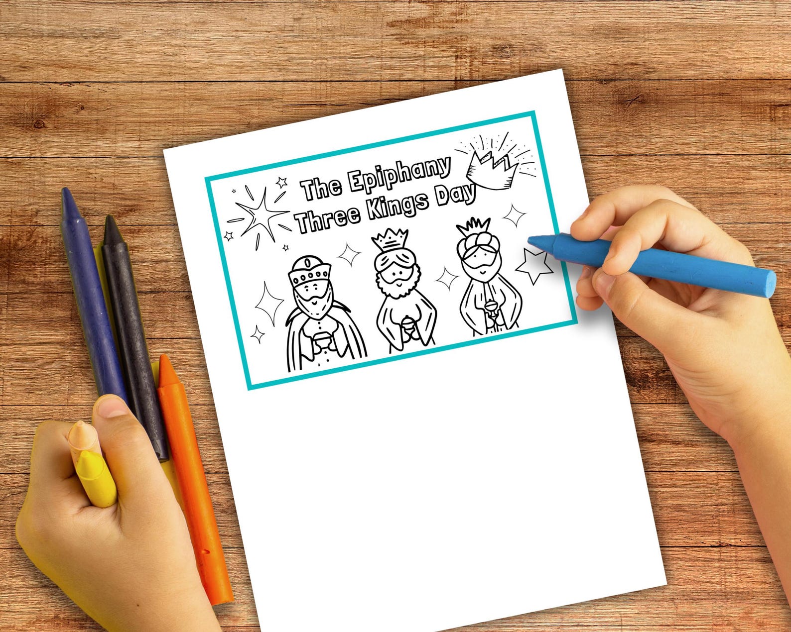Three Wise Men Flipbook Craft for Kids, Epiphany Day Coloring Activity ...