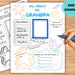 All About My Grandpa Printable Father's Day Gift, Grandpa Questionnaire ...