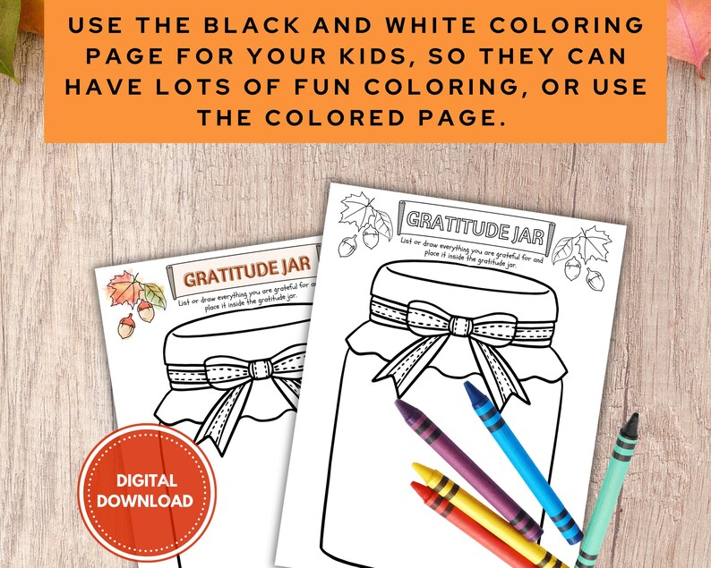 Gratitude Jar Printable: Thanksgiving DIY Activity for Kids (PDF) - Etsy