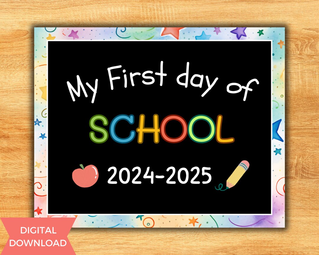First Day of School Sign, Happy First Day of School Sign, Back to ...