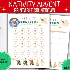 Nativity Advent Calendar, Days Till Christmas Advent Countdown ...