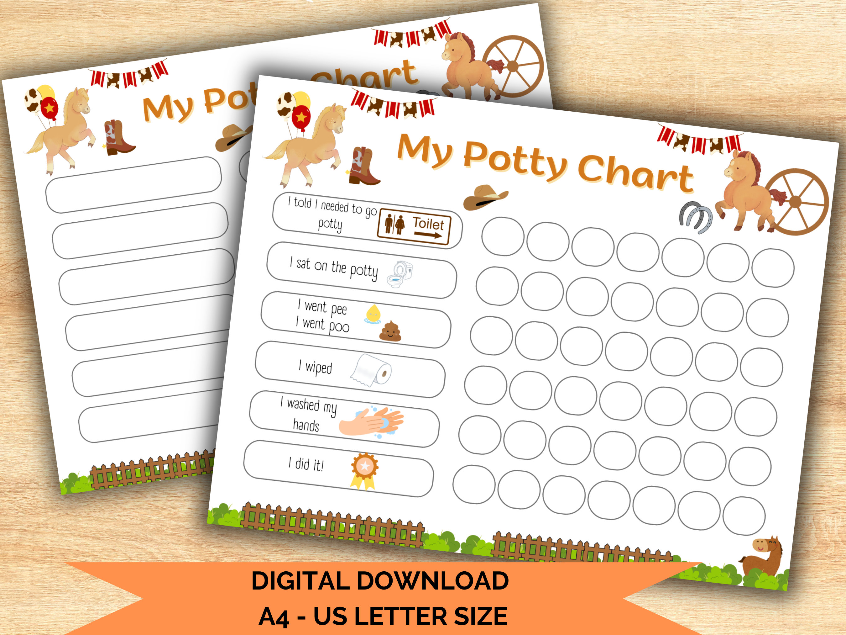 My Potty Training Chart, Potty Printables Chart, Rewards Chart, Weekly ...