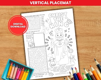 Christ the King Activity Page for Kids, Feast of Christ the King ...