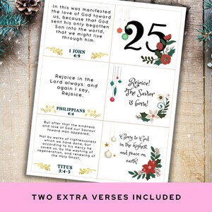 Advent Scripture Cards: 25 Days of Christmas Bible Verses, Nativity ...