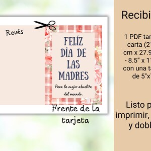 Felíz Dia De Las Madres Card, Mother's Day Card En Español, Spanish ...