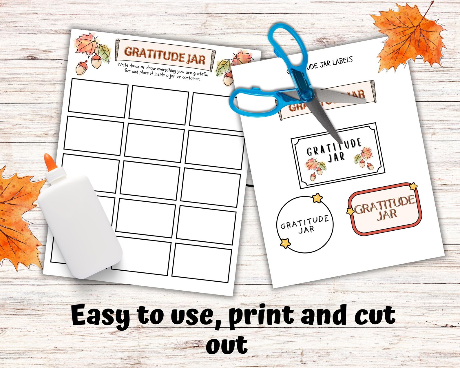 Gratitude Jar Printable: Thanksgiving DIY Activity for Kids (PDF) - Etsy