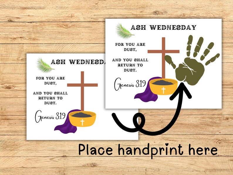 Ash Wednesday Craft, Ash Wednesday 2025 Handprint Art Craft for ...