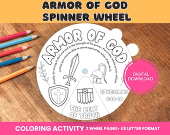 Armor of God Printable Activity Pack for Kids | Coloring Page ...