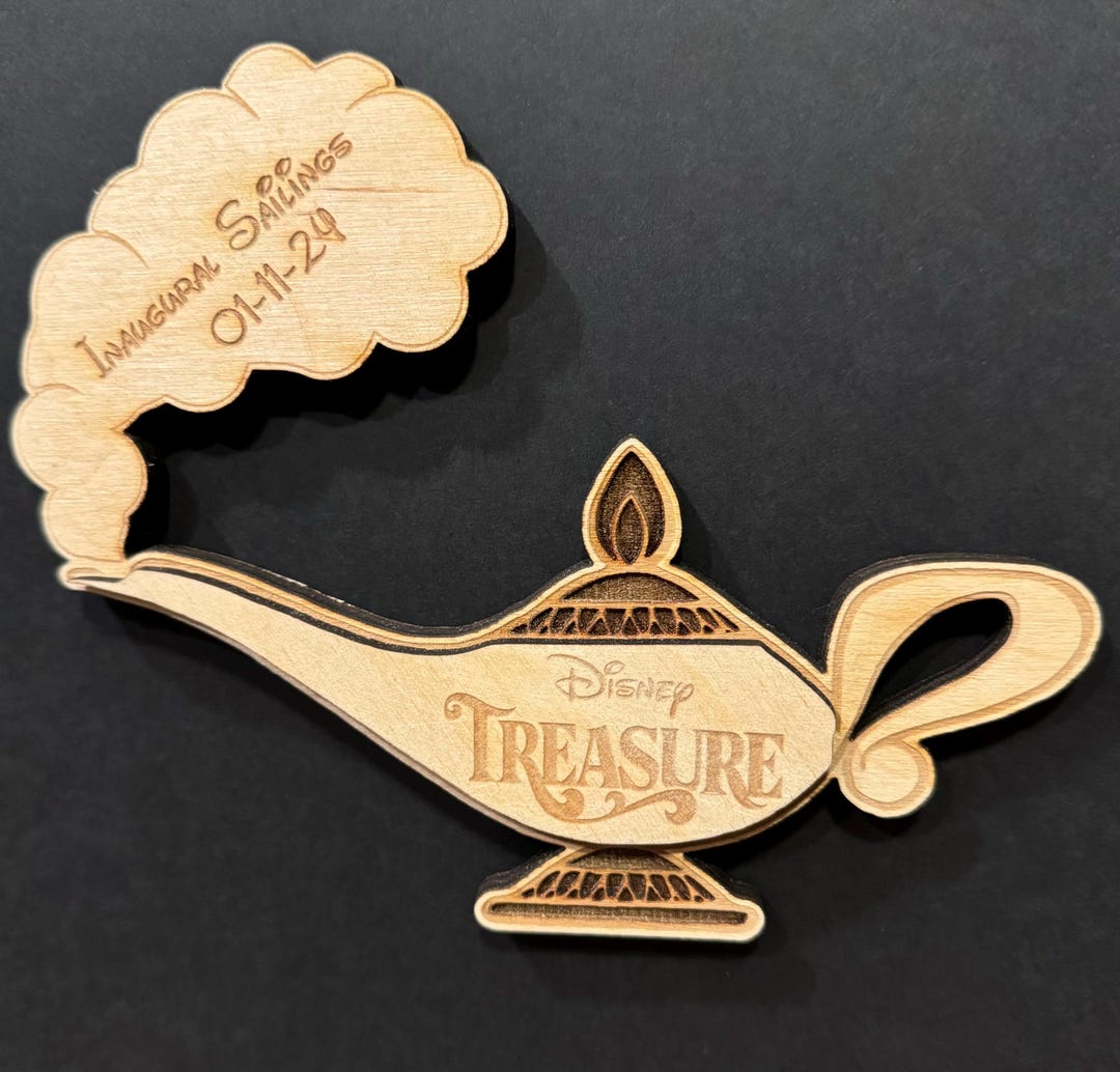 Custom Disney Treasure Genie Lamp Magnet for Stateroom Door, Magnet ...