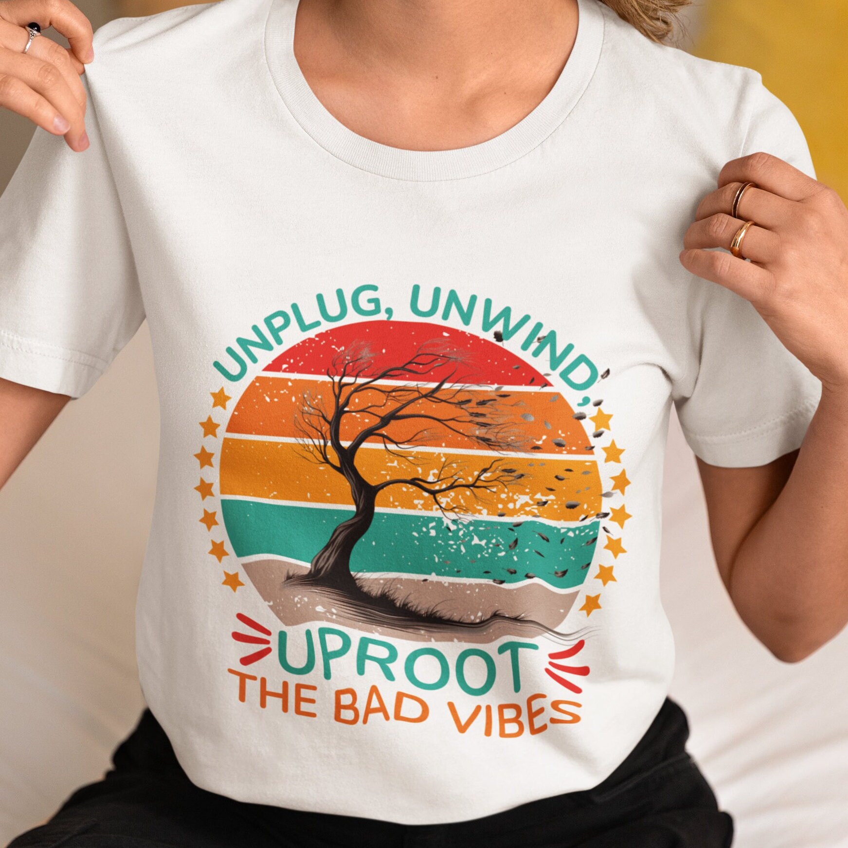 Mental Health Awareness Shirt Unplug, Unwind, Uproot Unisex T-shirt ...