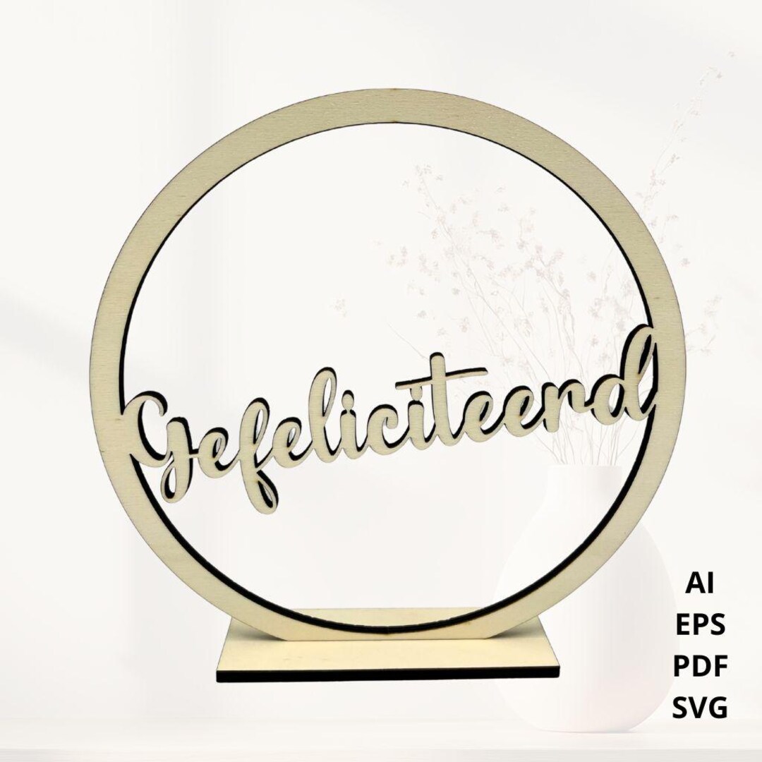 Wooden Circle Congratulations Stand - Wooden Circle Sustainable Gift ...