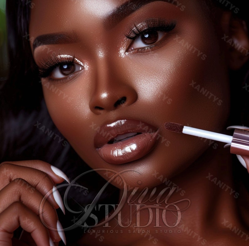 Cosmetics Website Model Photos, Lip Gloss Website Model, Beauty Stock ...