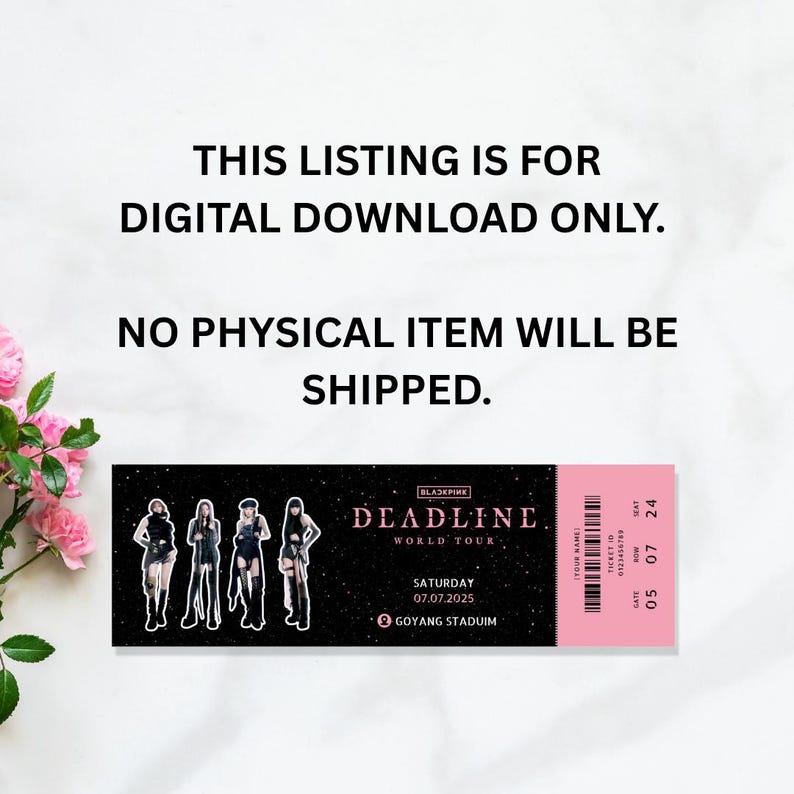 Editable BLACKPINK Concert Ticket Template | Blink Fan Art (canva ...