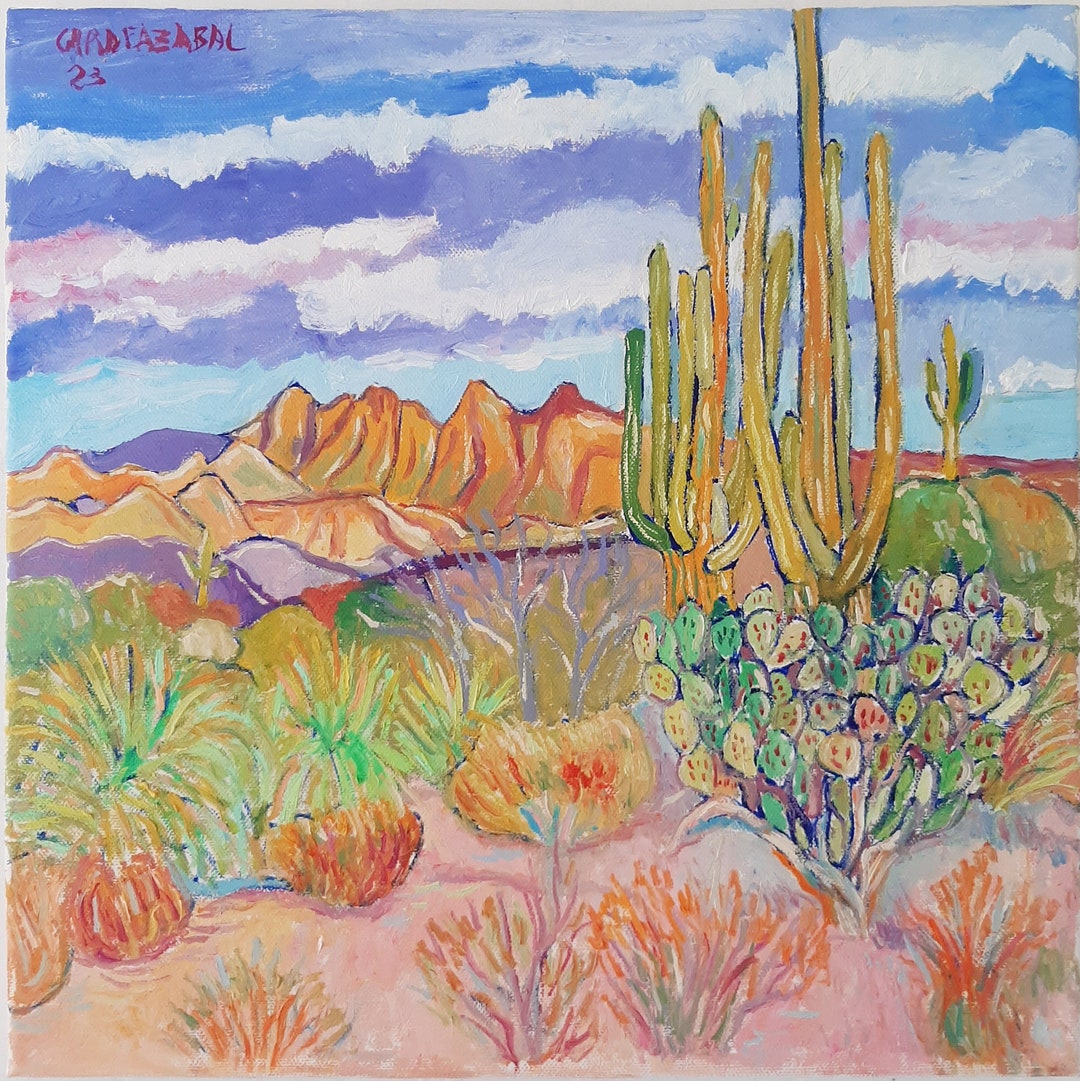 Oil on Canvas Painting. Unique Original Art Painting of the Sonora ...