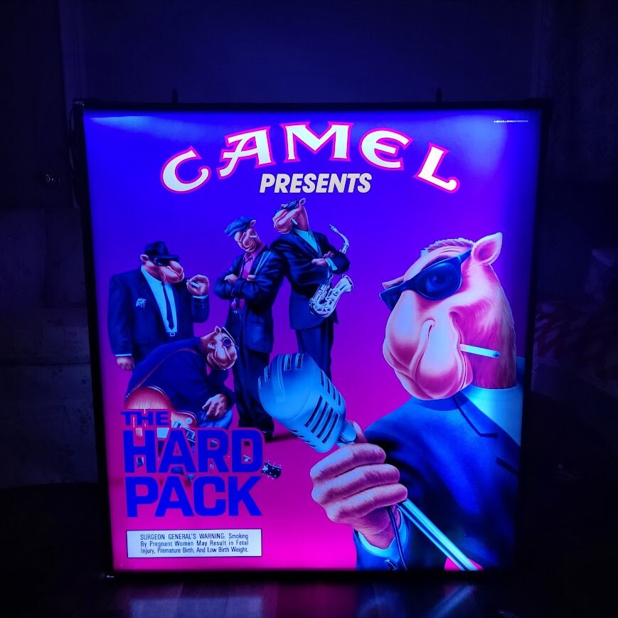 VINTAGE 1992 Joe Camel Cigarettes Huge Lighted Sign - Etsy