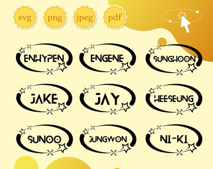 100+ Enhypen Digital Stickers Pack | Kpop Sticker Set | Enhypen Labels ...