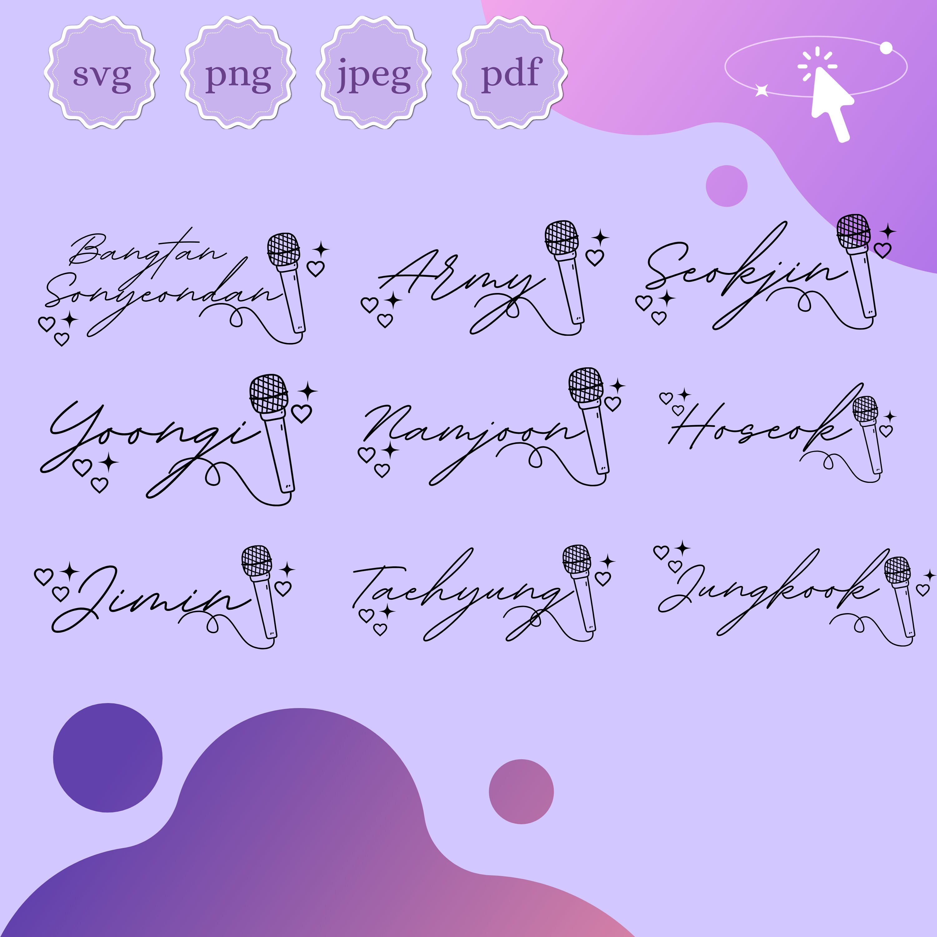 BTS Mic Drop Svg Png Jpg Pdf ~ BTS Digital Stickers ~ Kpop Digital ...