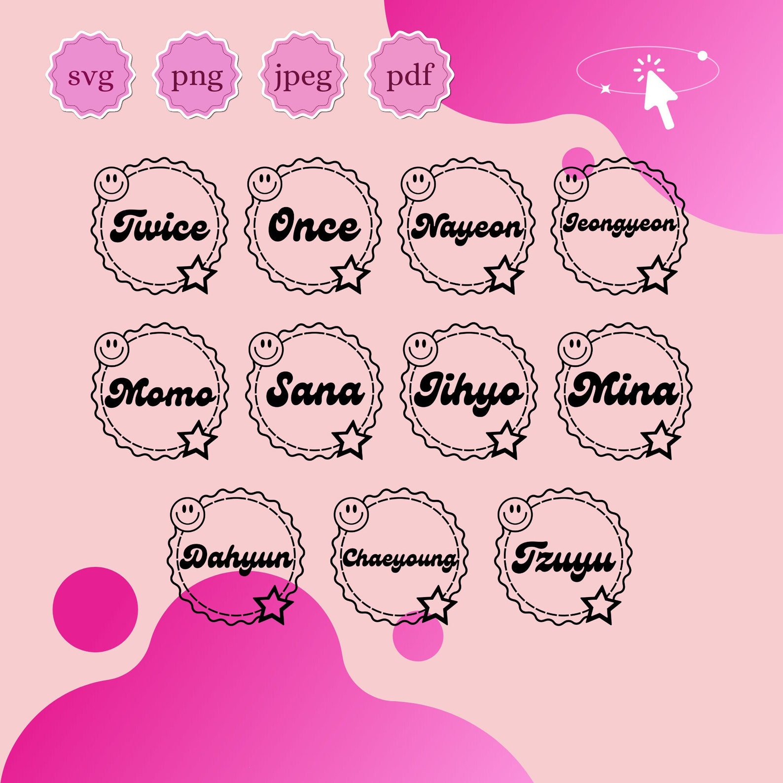 TWICE the Feels Svg Png Jpg Pdf ~ TWICE Digital Stickers ~ Kpop Digital ...