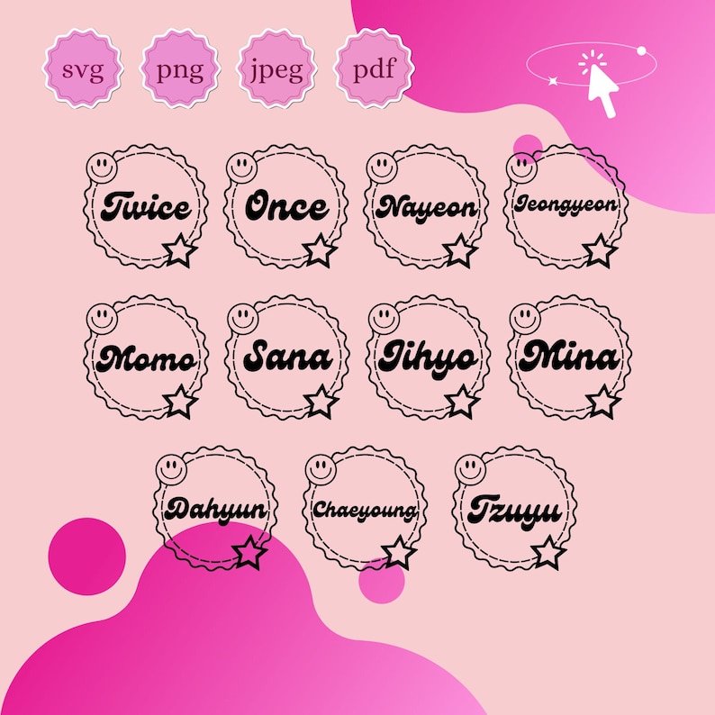 TWICE the Feels Svg Png Jpg Pdf ~ TWICE Digital Stickers ~ Kpop Digital ...