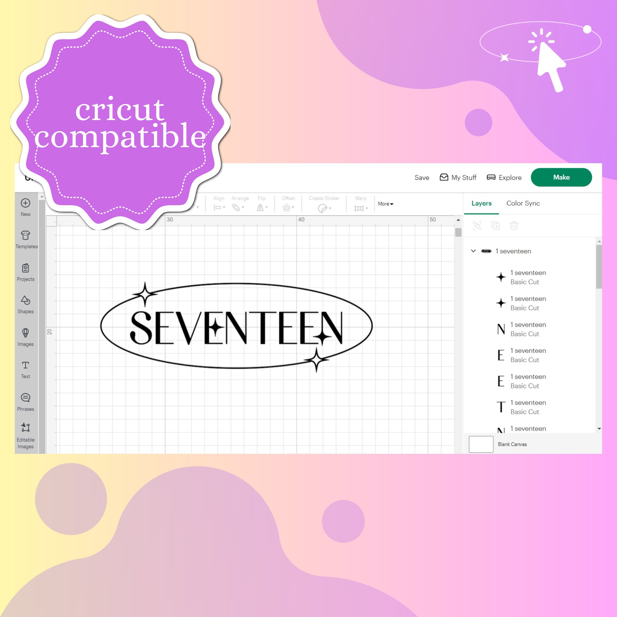 SEVENTEEN Svg Png Jpg Pdf ~ SEVENTEEN Right Here Inspired Digital ...